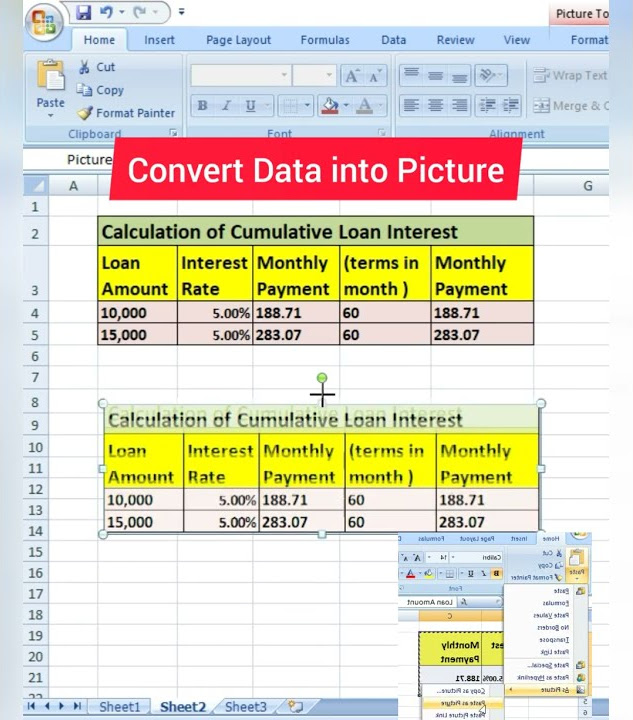How to Convert Data into Picture #excel #shorts - YouTube