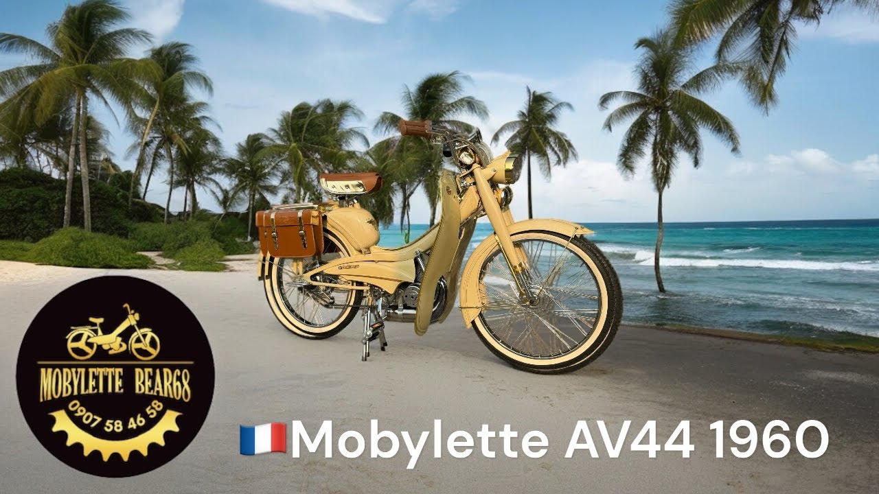 🇫🇷Mobylette AV44 1960 màu kem sang trọng, cổ điển, độc đáo. Ngày 26/05 ...