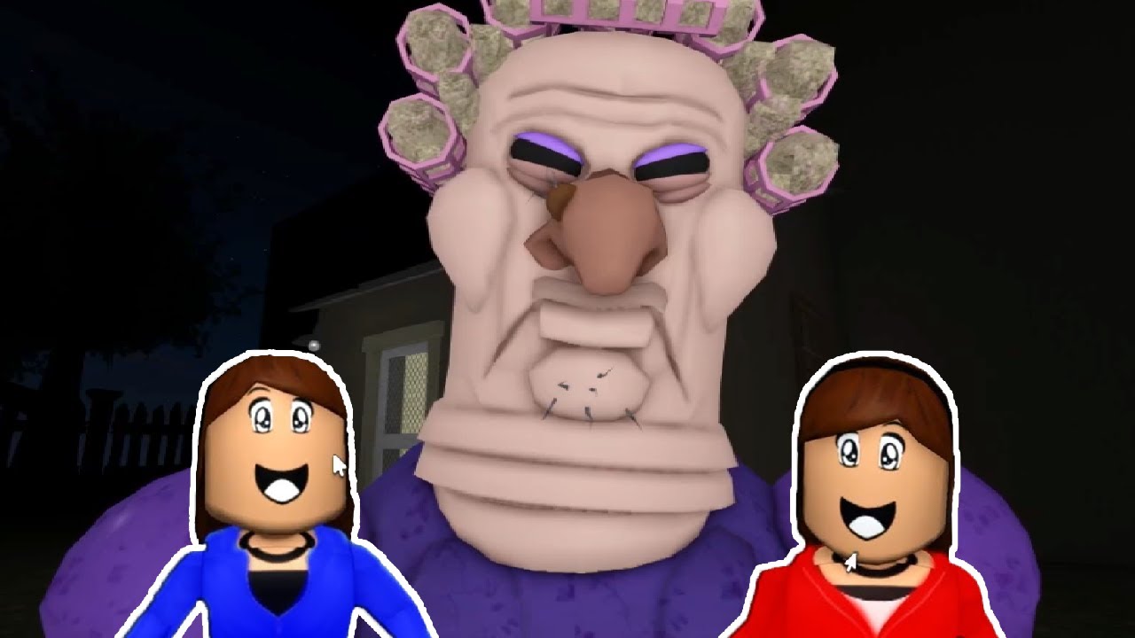 BLUE VS RED JENNA CHALLENGE - GRUMPY GRAN! (SCARY OBBY) JUMPSCARES ...