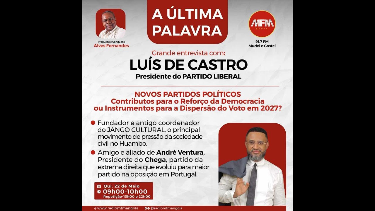 AA ÚLTIMA PALAVRA | RÁDIO MFM ANGOLA | 22 MAIO DE 2025 | ALVES ...