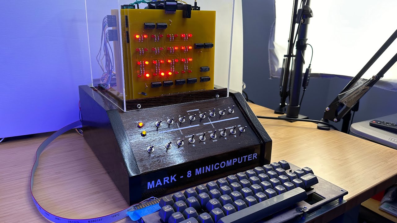 Mark-8 Minicomputer Build - Experiments & Keyboard - YouTube