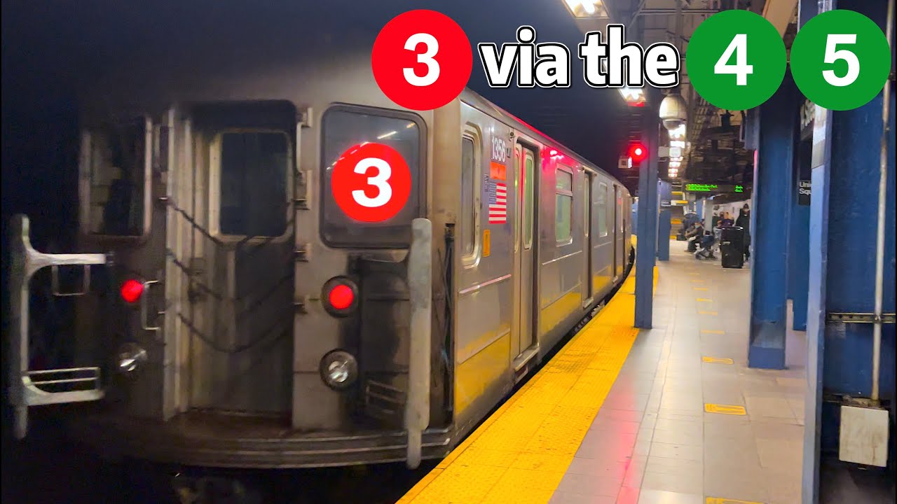 ⁴ᴷ⁶⁰ R62 3 Train Bypassing 14th Street-Union Square on the 4 and 5 Lines - YouTube