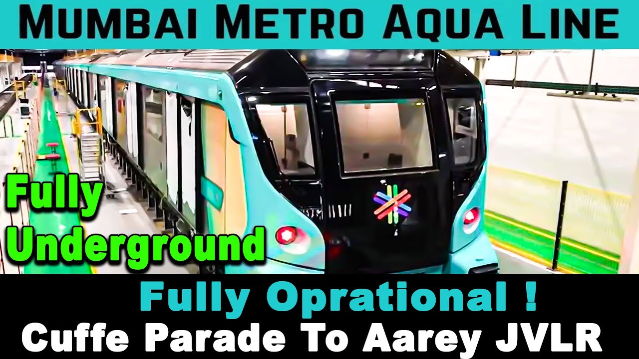 Cuffe Parade To Aarey JVLR 🤯Mumbai Aqua Line Metro Finally Started ...