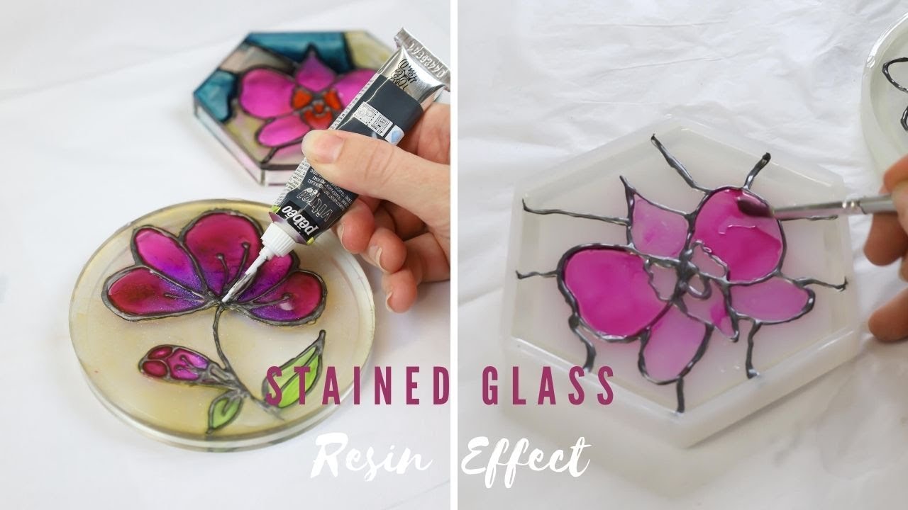 Stained Glass Resin Effect - YouTube