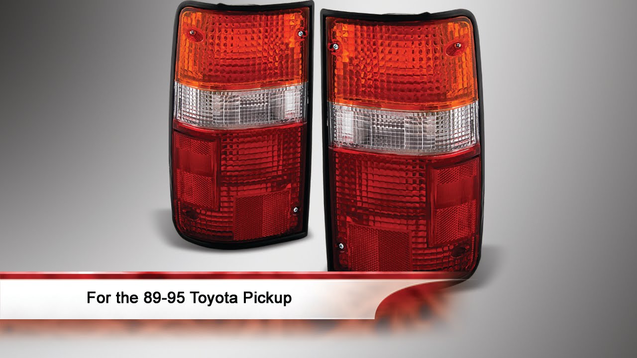 89-95 Toyota Pickup OEM Style Tail Lights - YouTube