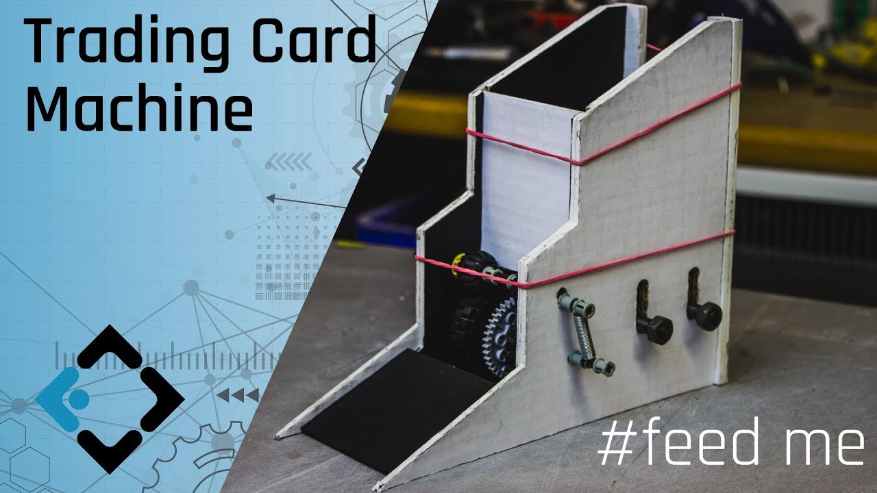 How to make a Card Feeder for a Trading Card Machine using Cardboard ...