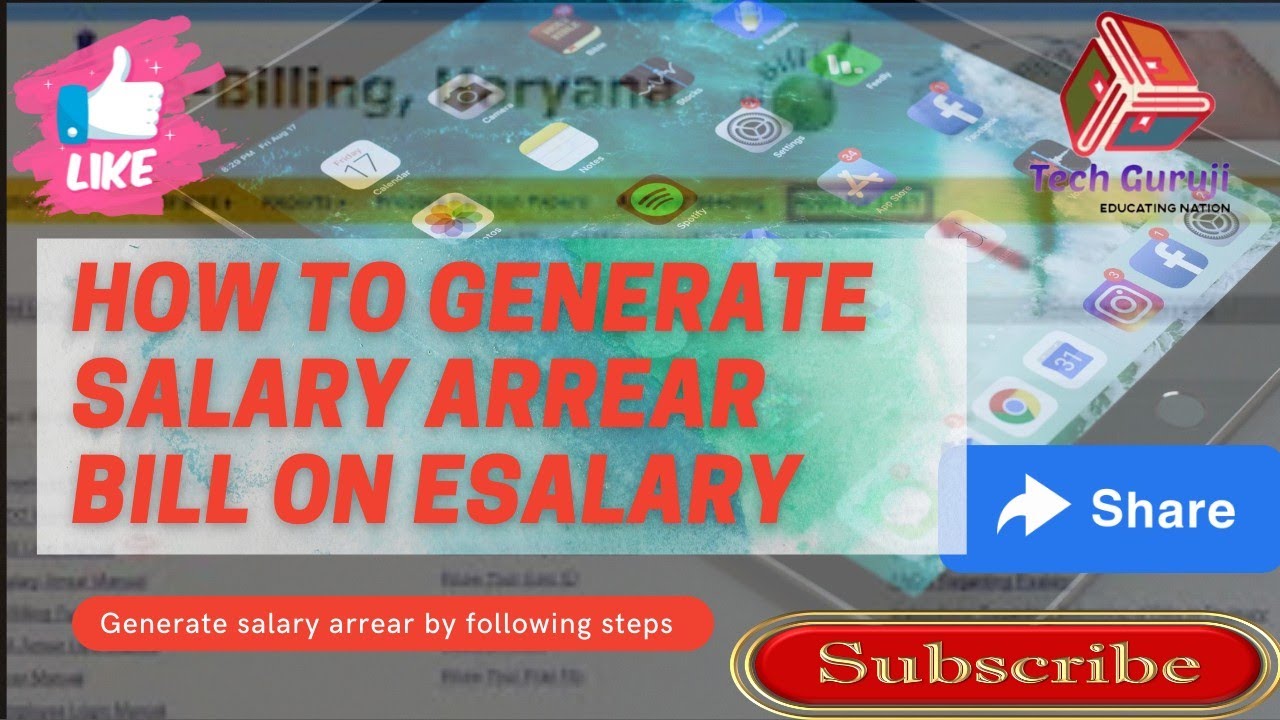 How to Generate Salary arrear bills on esalary - YouTube