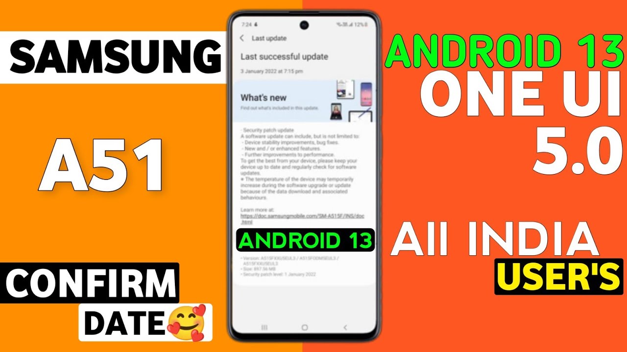 Samsung A51 OneUI 5 Android 13 Update🔥| November Update A51 | OneUI 5.0 ...