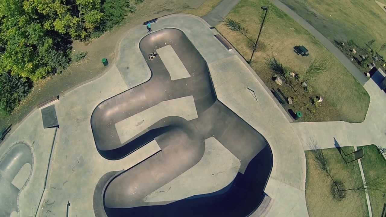 Glendale Skatepark - Red Deer, Alberta Aerial Video - YouTube