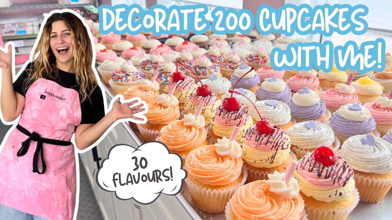 Satisfying Real-Time Cupcake Decorating ASMR | Prep The Bakery For ...