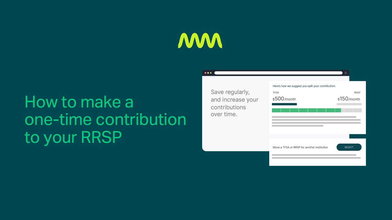 How to make a one-time contribution to your RRSP - YouTube