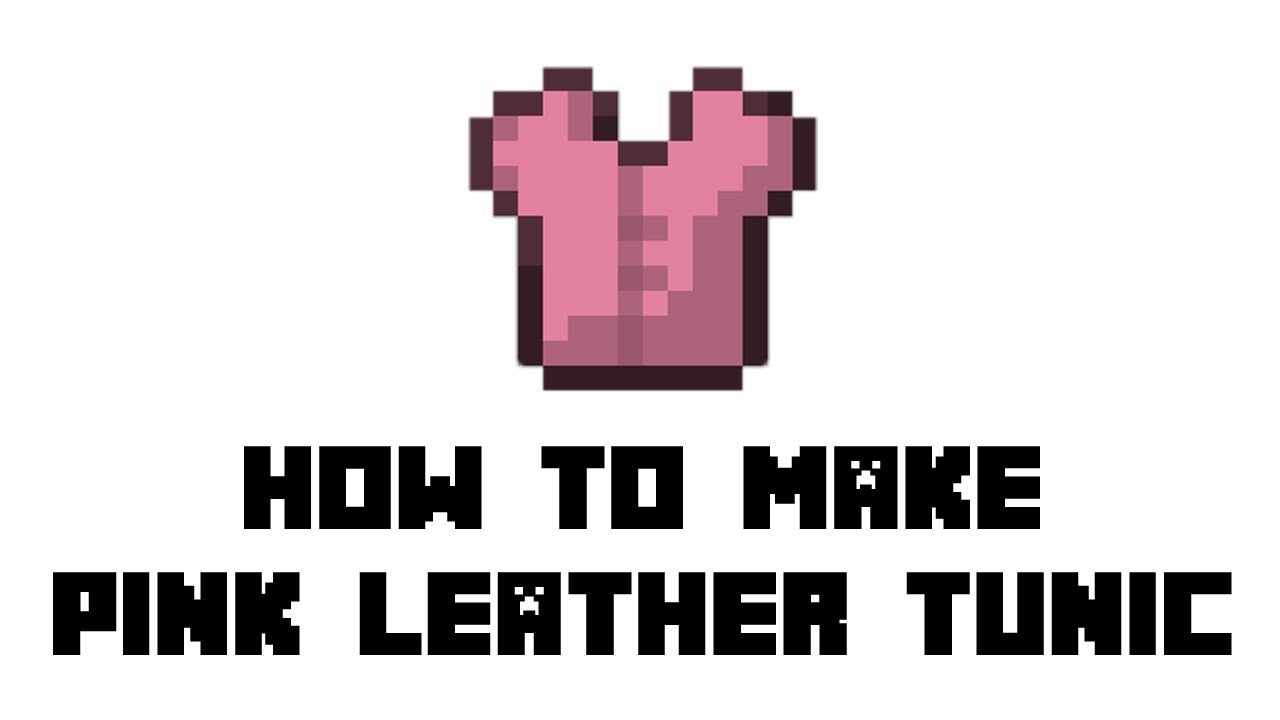 Minecraft Survival: How to Make Pink Leather Tunic - YouTube