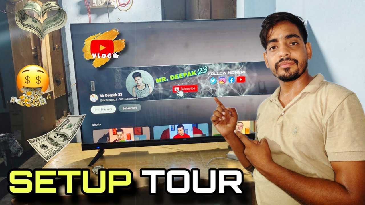 My Epic Setup Tour Reveal 😎 #FirstVlogEver - YouTube
