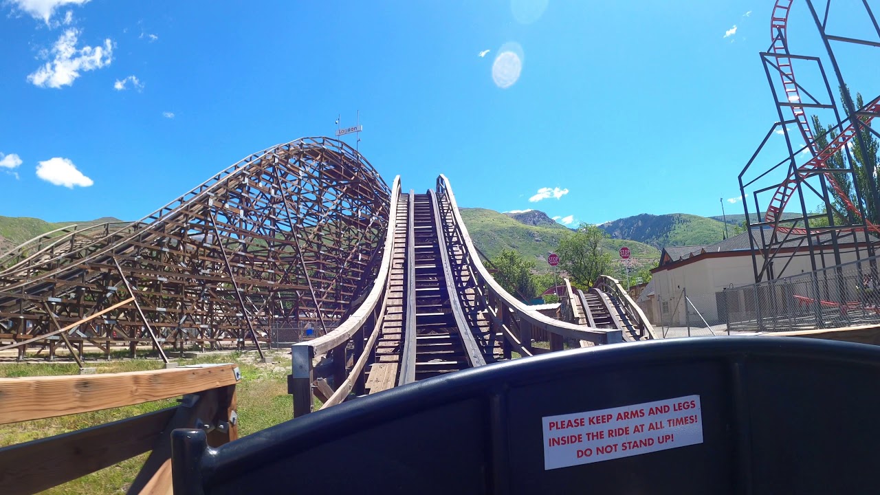 Roller Coaster on ride 4K 60 Lagoon - YouTube