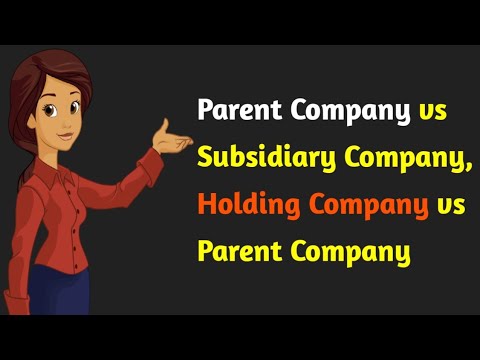 Parent company vs Subsidiary company with holding company and wholly ...