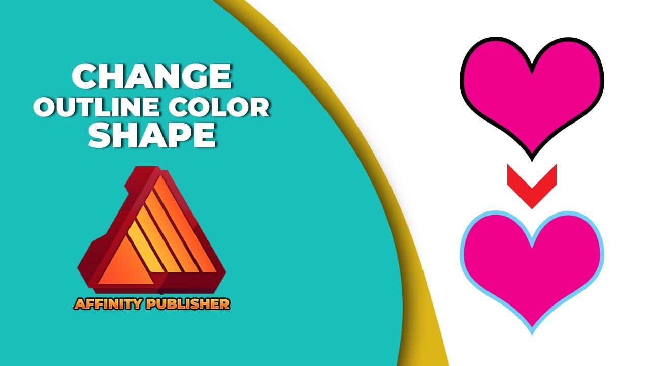 How to change the outline color of shape in Affinity publisher - YouTube