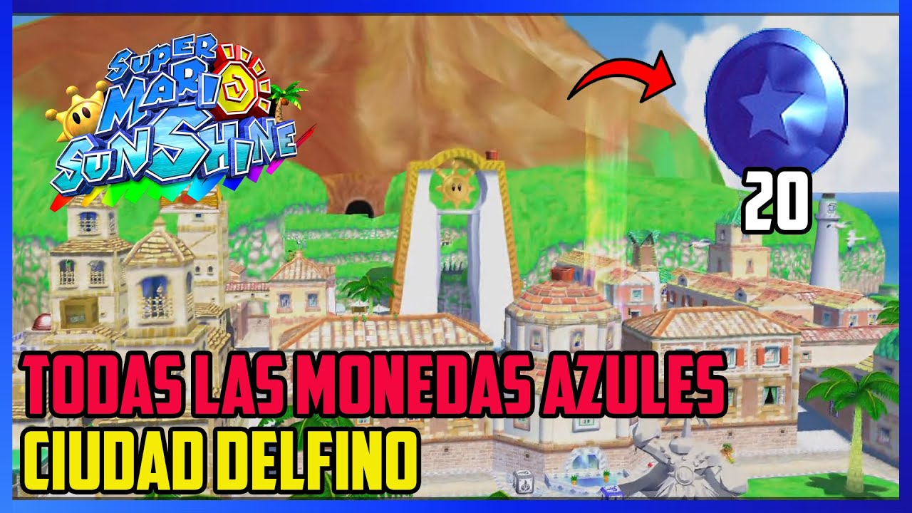 🏙️CIUDAD DELFINO TODAS las 20 MONEDAS AZULES | Guía Completa Super ...