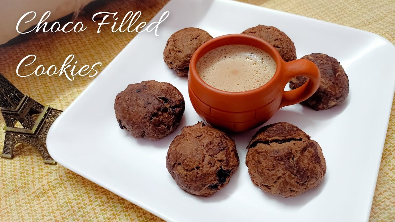 Tasty Choco Filled Cookies 🍪 / Without Oven - YouTube