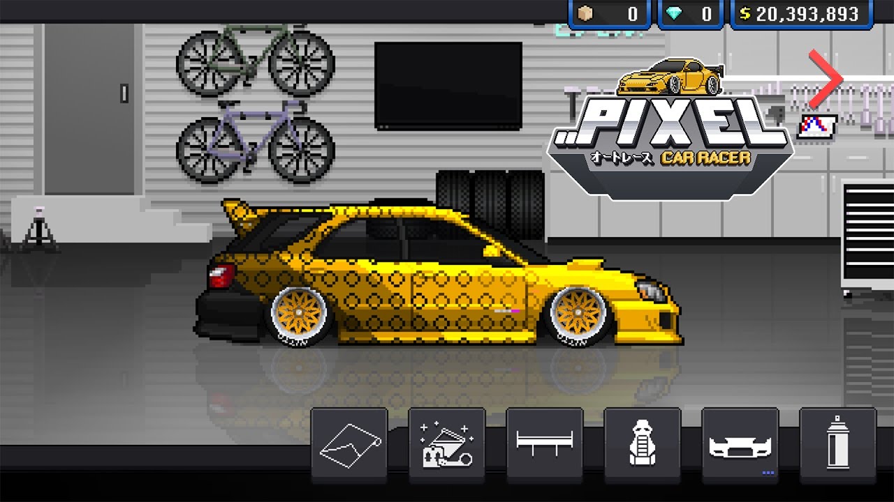 PIXEL CAR RACER FULLY UPGRADED SUBARU WAGON - YouTube