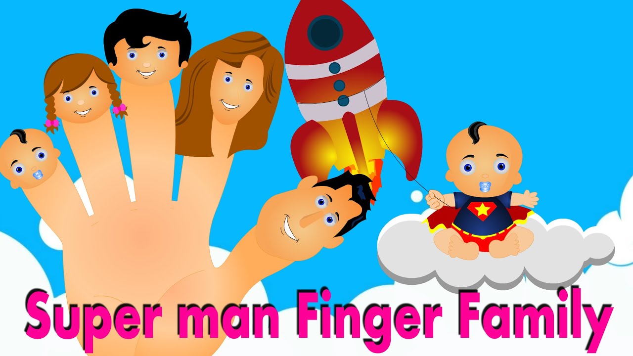 Superman Finger Family | Super Hero Finger Family | Nursery Rhyme for ...