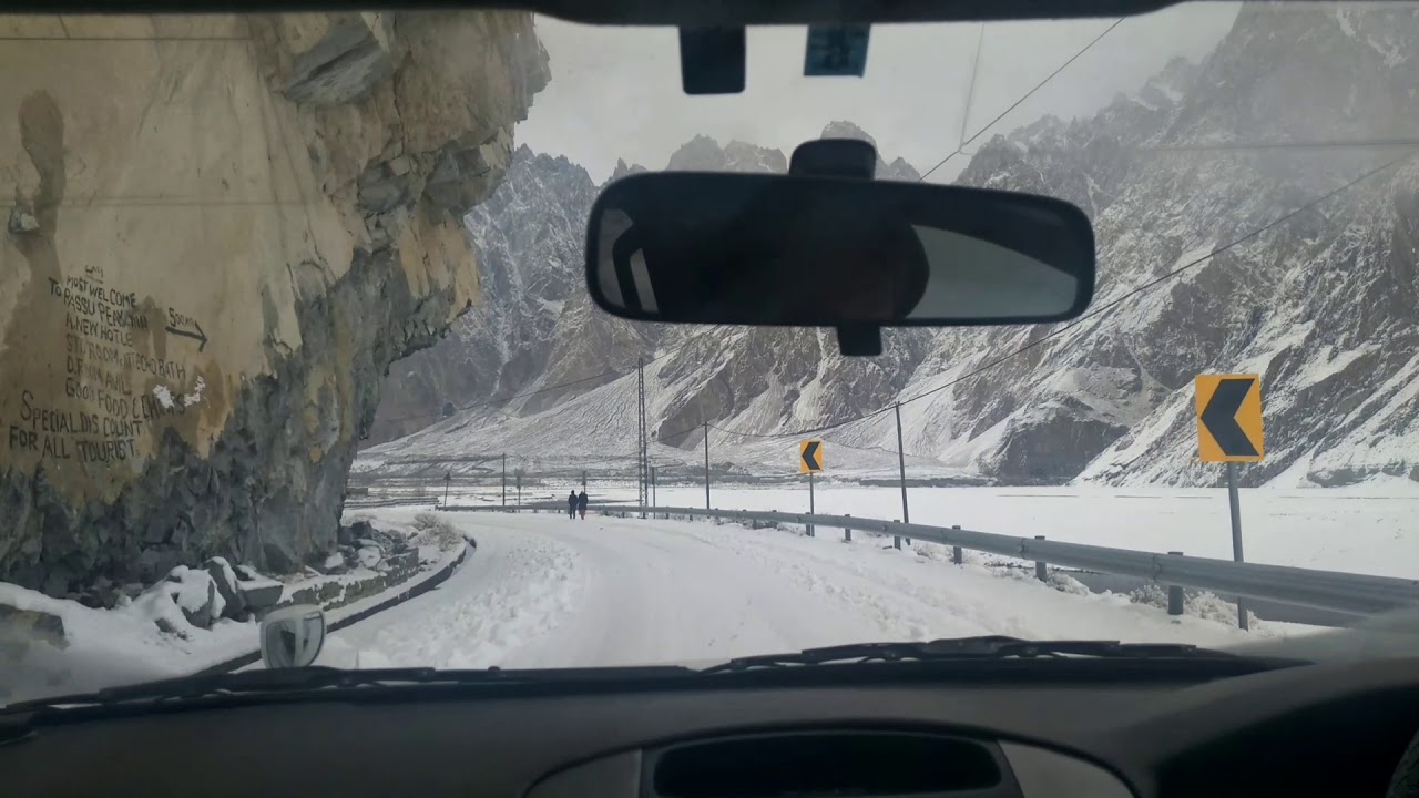 Snow drive Hunza valley || winter 2021 - YouTube