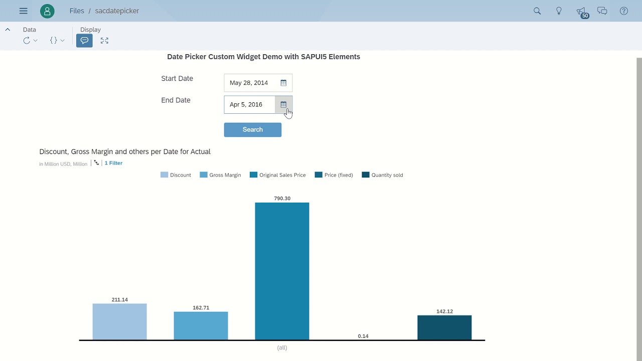 Sap Analytics Cloud Date Picker Custom Widget With Sapui5 Components Youtube 1077