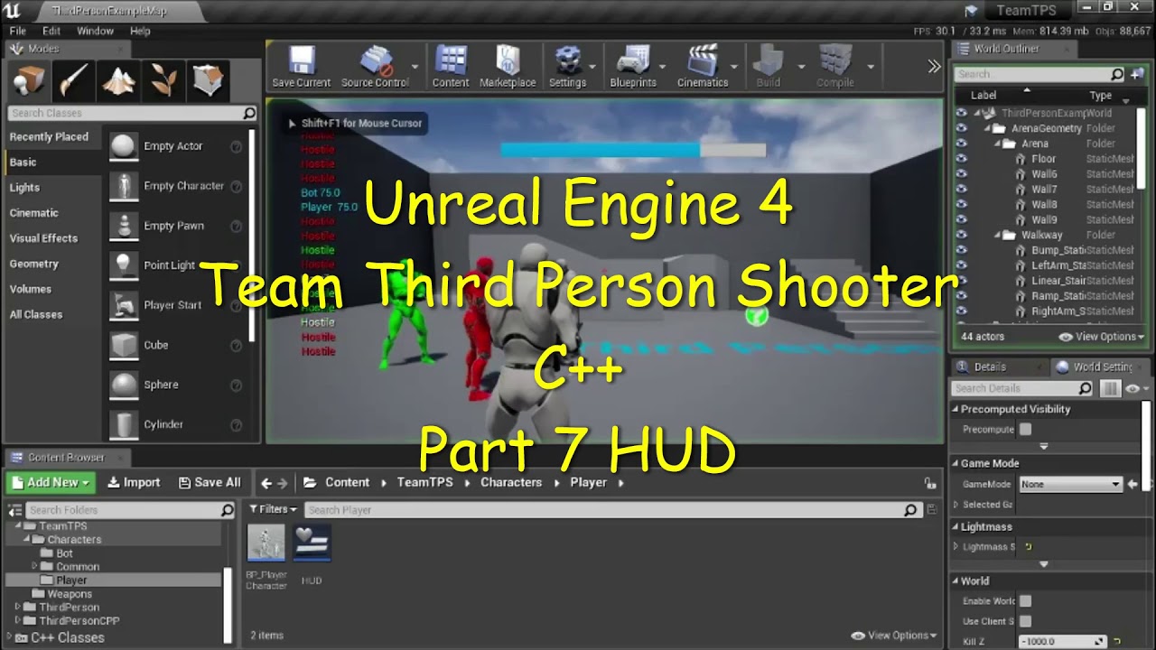 UE4 - Team TPS C++ #7 HUD - YouTube