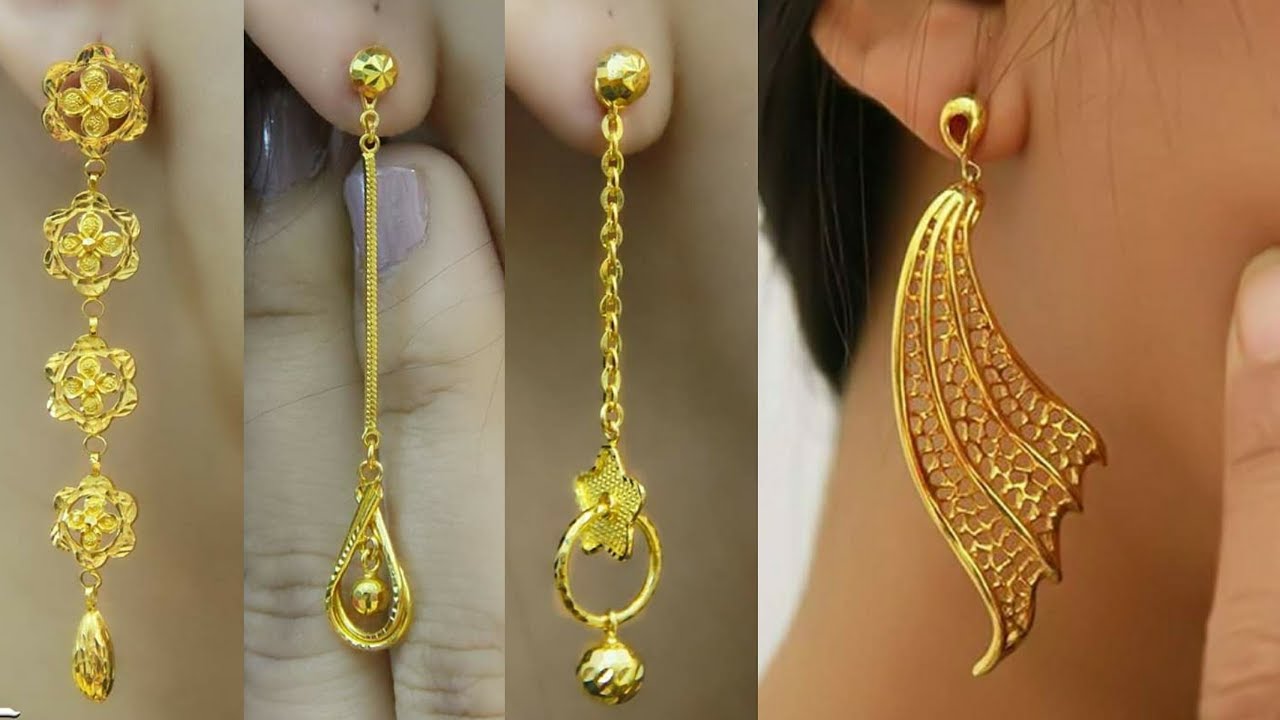 Beautiful Gold Earring Design Collection - YouTube