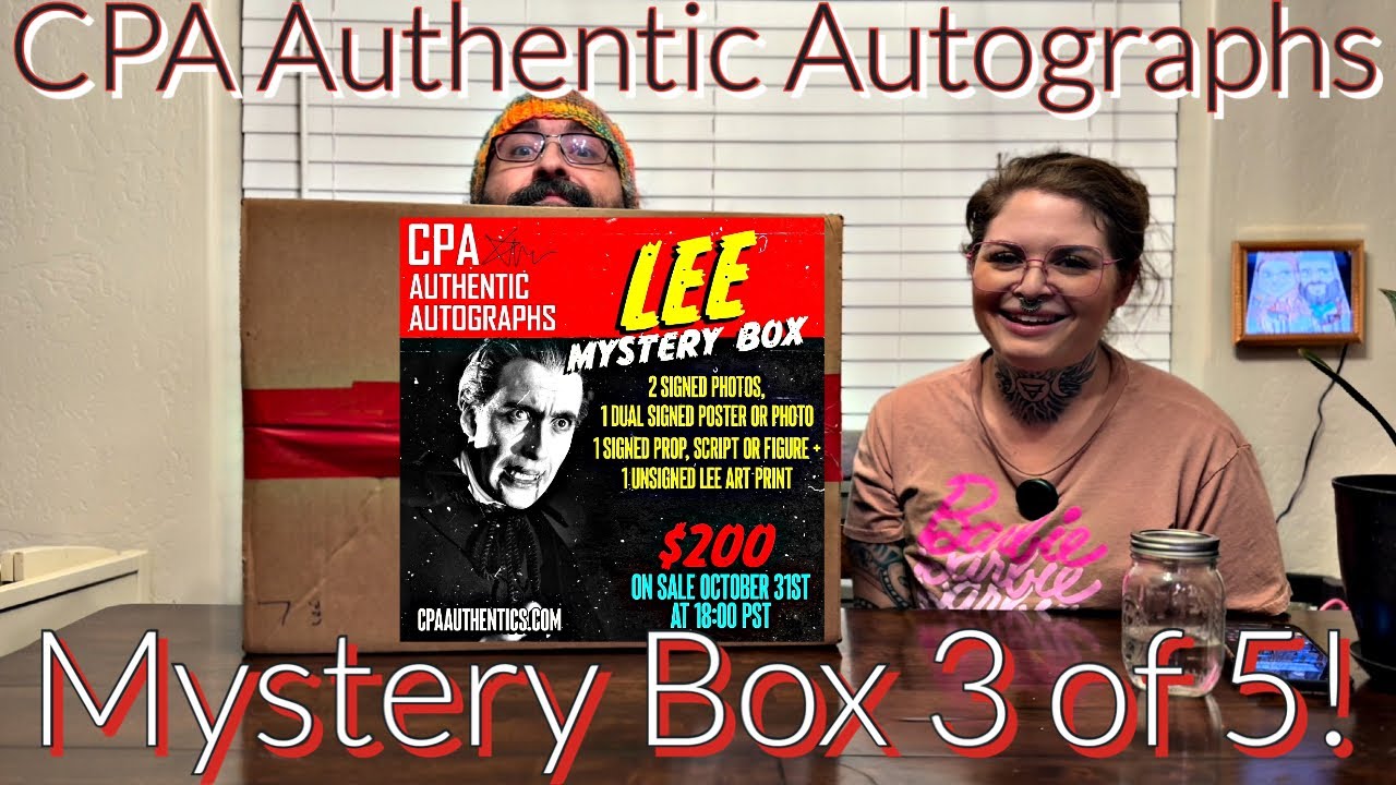 CPA Authentic Autographs $200 Lee Horror Autograph Mystery Box! - YouTube
