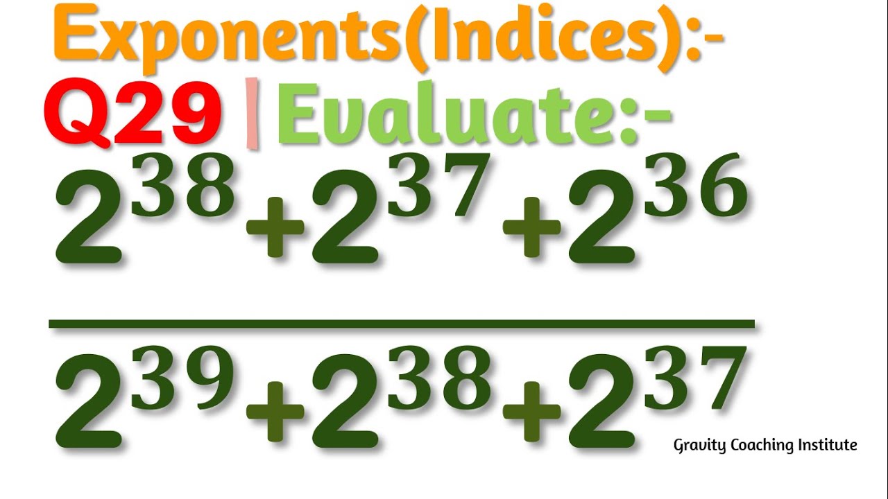 Q29 Evaluate 2 38 2 37 2 36 2 39 2 38 2 37 YouTube