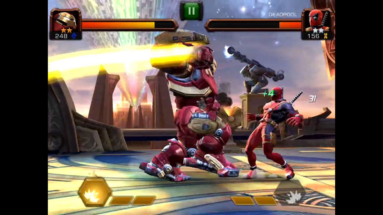 (4/4) Iron Man Hulk Buster VS Deadpool : MARVEL Contest of Champions ...