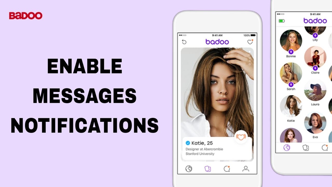 How To Enable Messages Notifications On Badoo App - YouTube