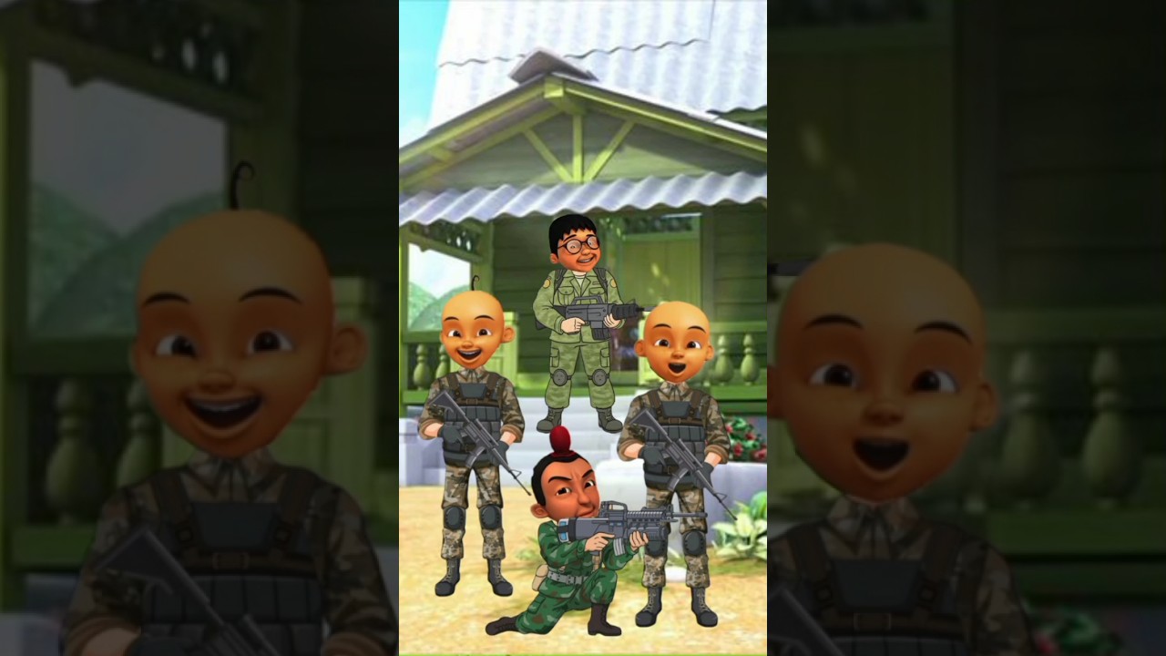 komando latihan pertempuran upin dan ipin #upinipin #shorts #fyp - YouTube