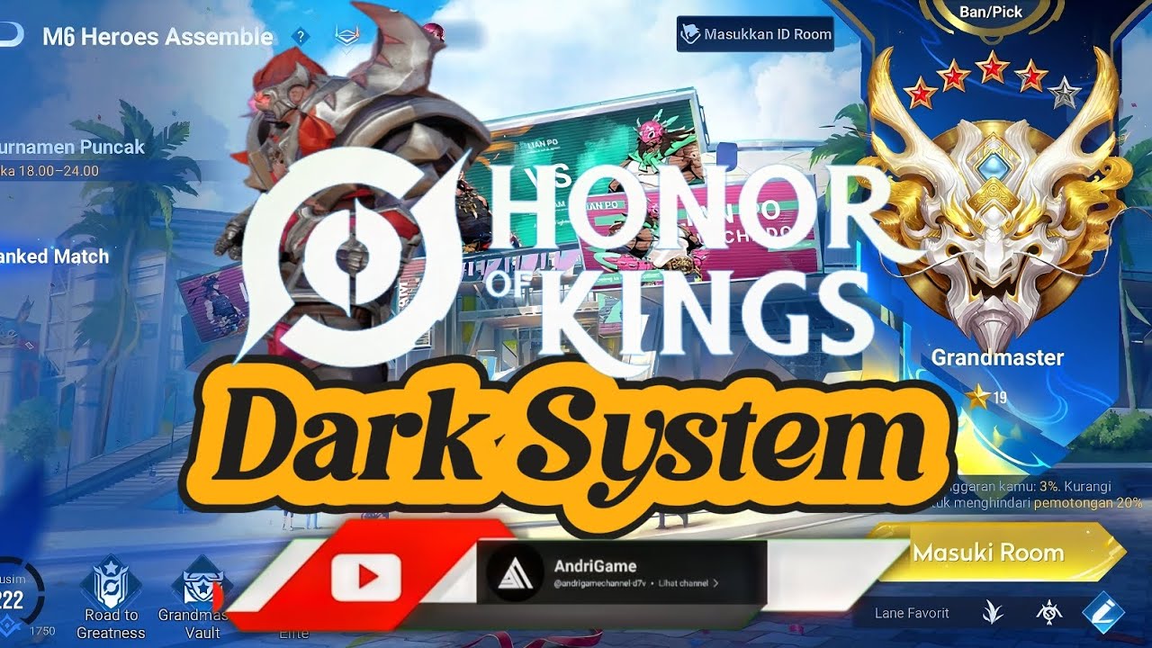 Dark System di honor of kings ‼️ Dian Wei Gameplay - YouTube
