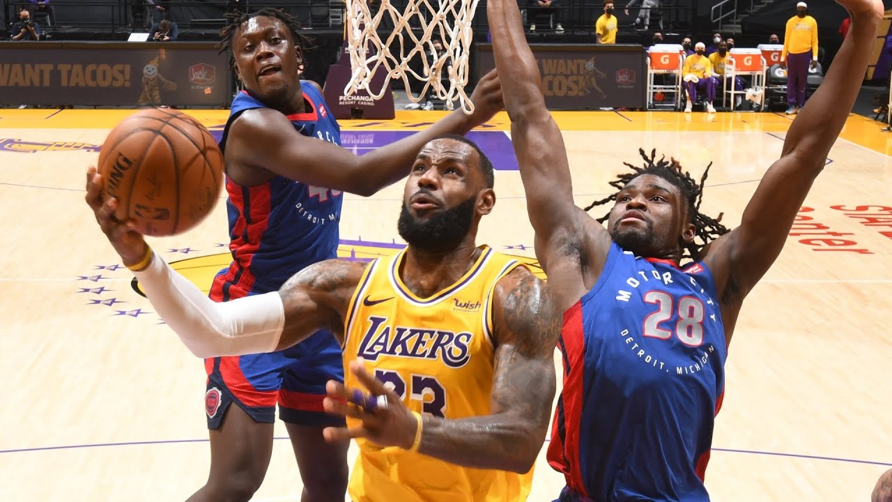 LeBron 33 Points Clutch Double OT vs Pistons! 2020-21 NBA Season - YouTube