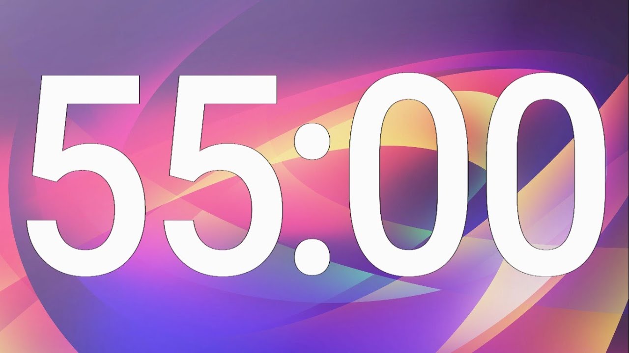 55 Minutes Countdown Timer ⌛ | 55:00 | Silent w/ Alarm ⏰ - YouTube