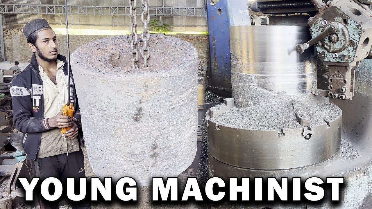 Machining Process of Industrial Machinery Part with 100yrs old ...