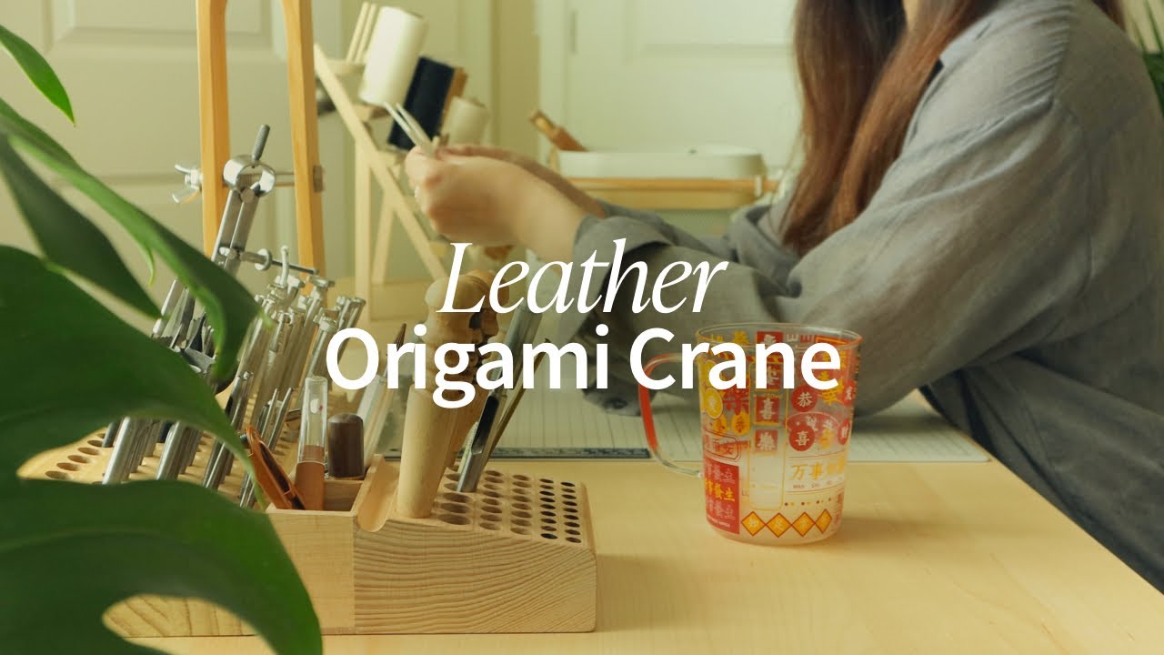 Art Vlog | How to Make a Leather Origami Crane - YouTube