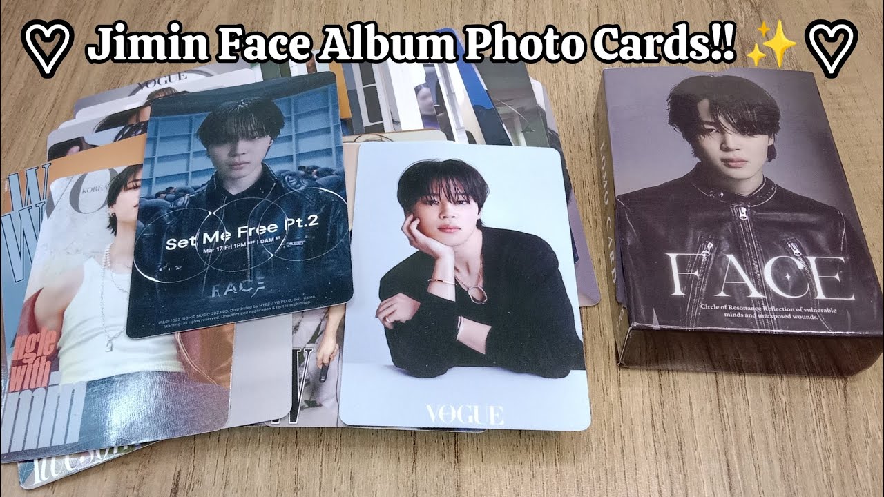 BTS - Jimin "Face" Album Photos Cards Unboxing 💜🇰🇷 #jiminface #btsarmy ...
