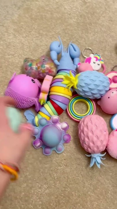 ORGANIZE MY PASTEL FIDGET COLLECTION WITH ME! 😍 *highly satisfying fidget ASMR* - YouTube
