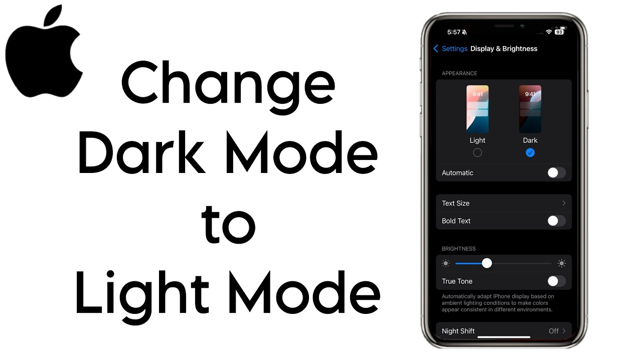 How to change Dark Mode to Light Mode on iPhone - YouTube
