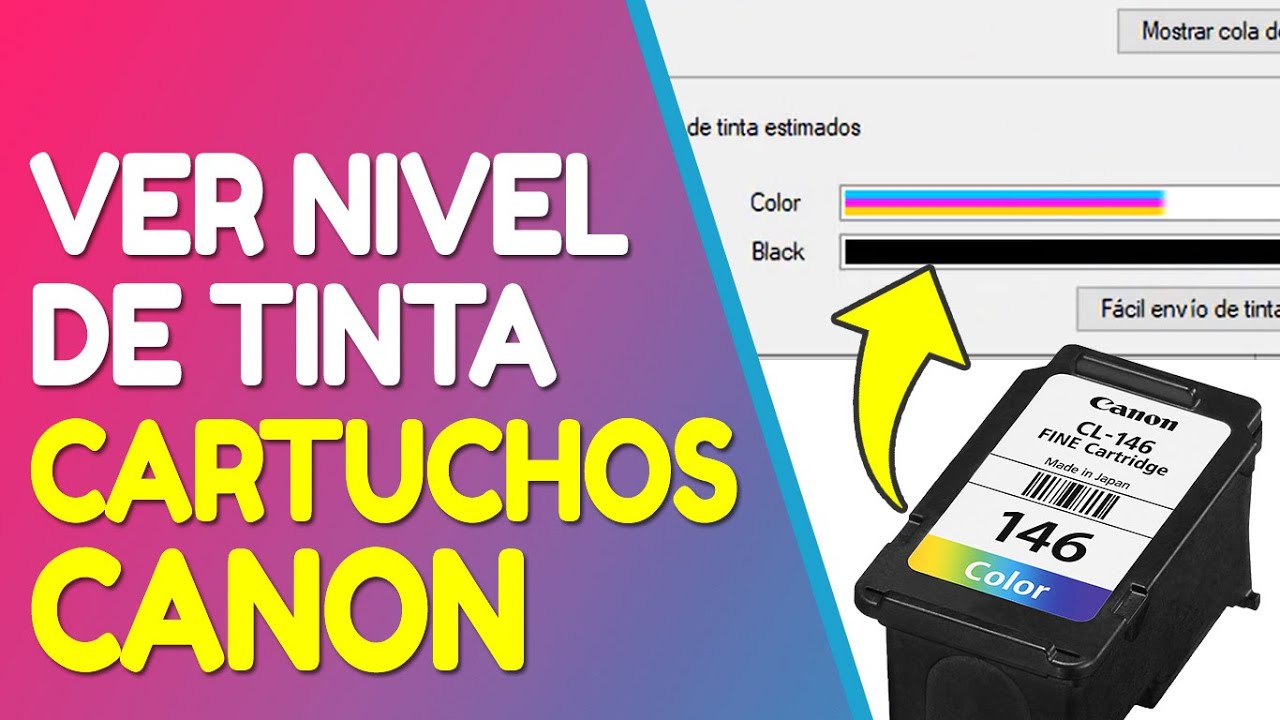 Cómo ver cuánta TINTA le queda a los CARTUCHOS de IMPRESORA CANON - YouTube