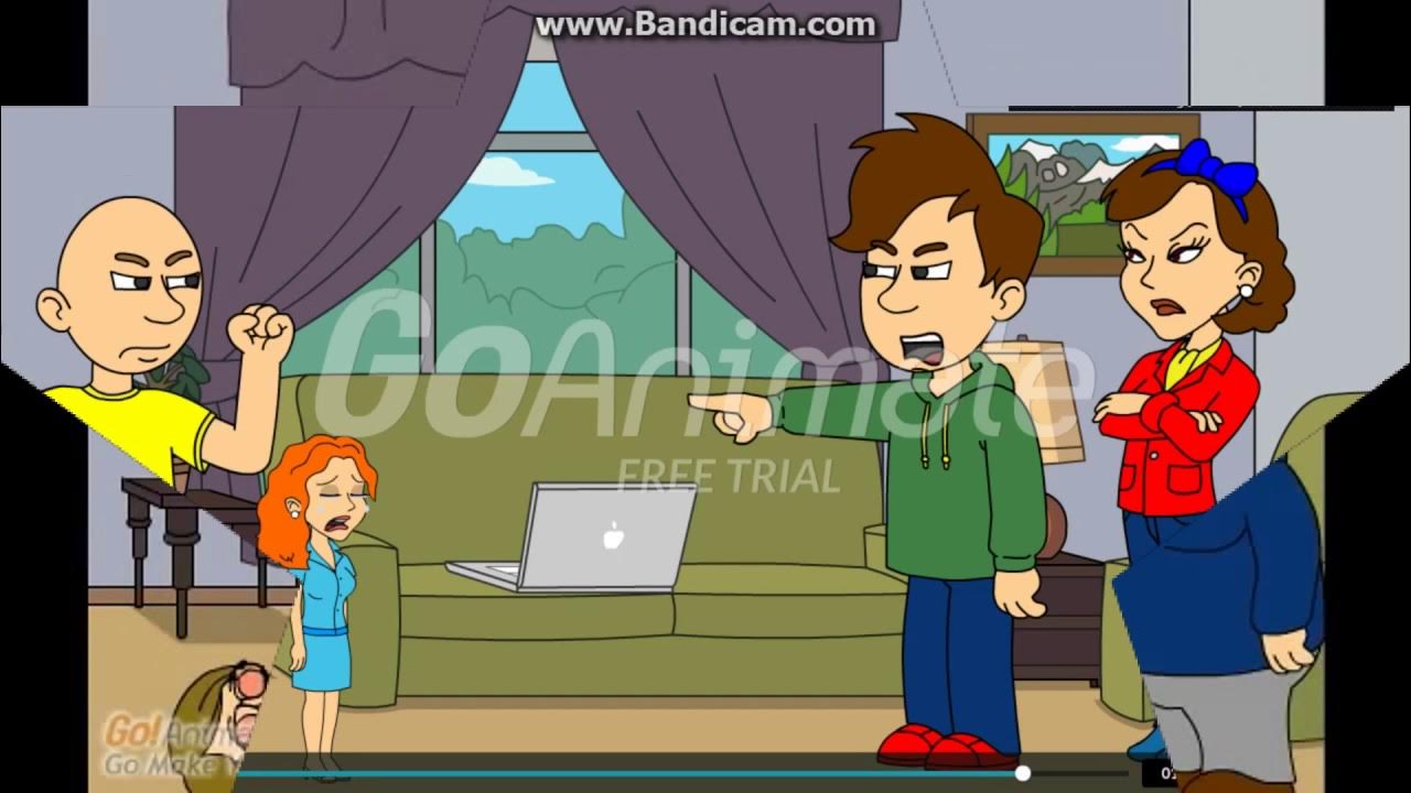 caillou grounds the entire simpsons family/grounded - YouTube