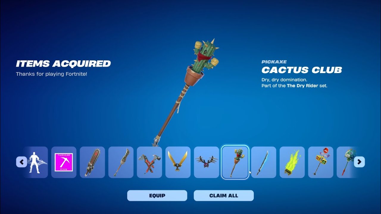 HOW TO GET CACTUS CLUB PICKAXE IN FORTNITE! - YouTube