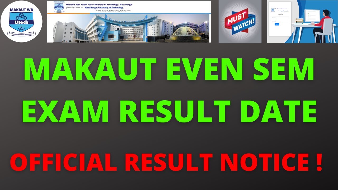 Makaut Even Semester Exam Result Date YouTube makaut-even-semester-exam-result-date-youtube