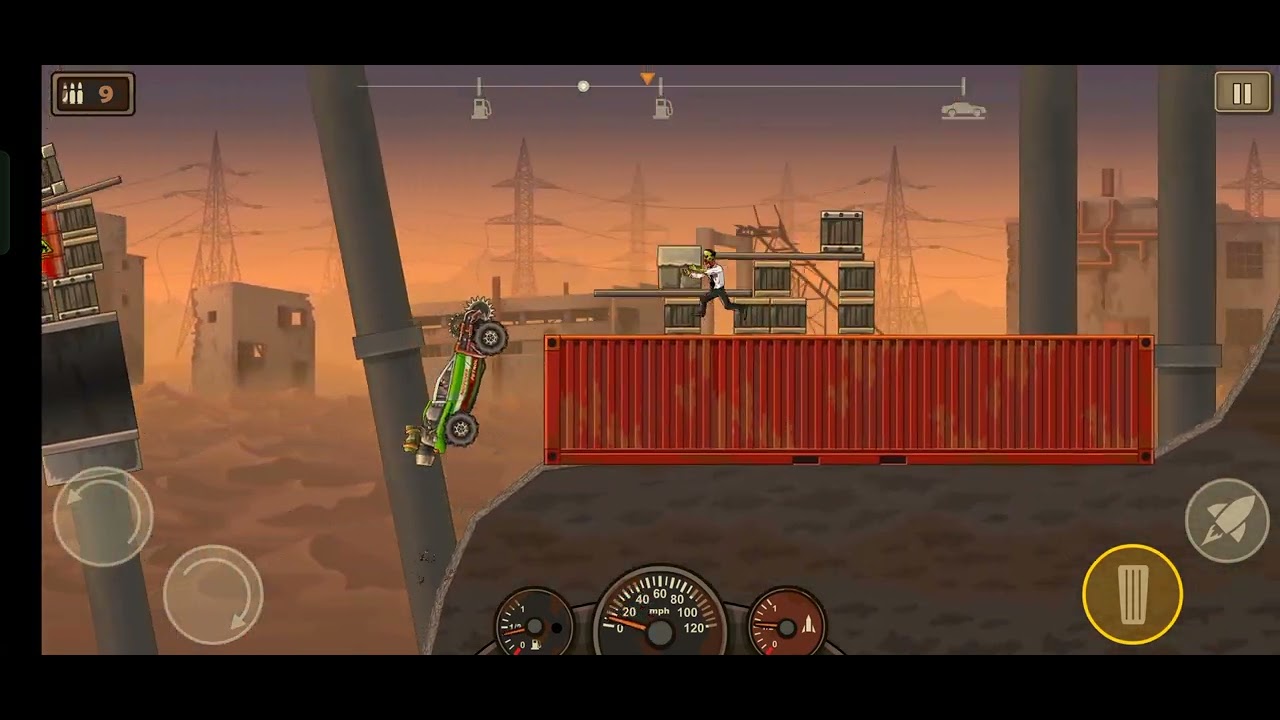 Reached at checkpoint station with killing zombies | #earn_to_die_2 # ...