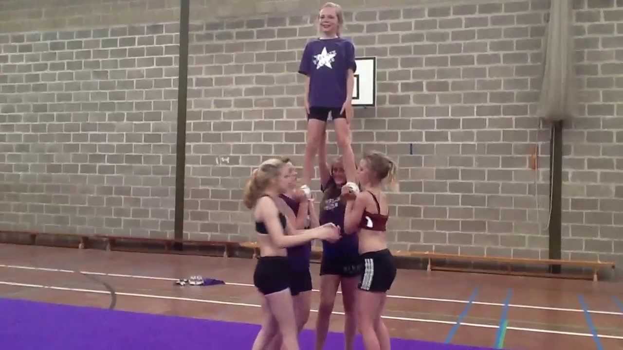 Phoenix Stars Cheerleaders- Superstars prep cradle - YouTube