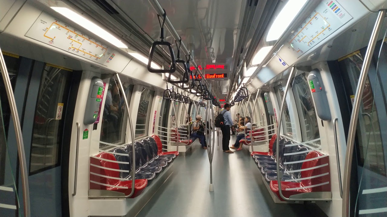 Train ride on SMRT Alstom Metropolis C830C PV51 from Promenade to ...