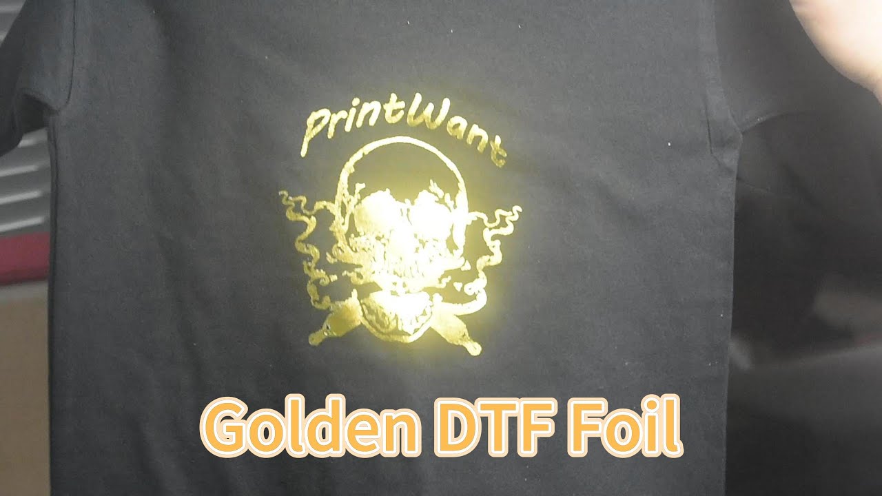 PrintWant New Golden DTF Foil, unique 3D effect, soft touch feeling ...