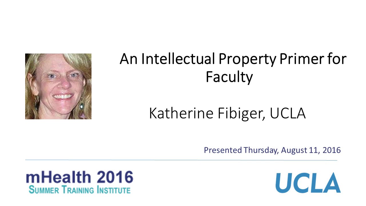 Katherine Fibiger — An Intellectual Property Primer for Faculty - YouTube